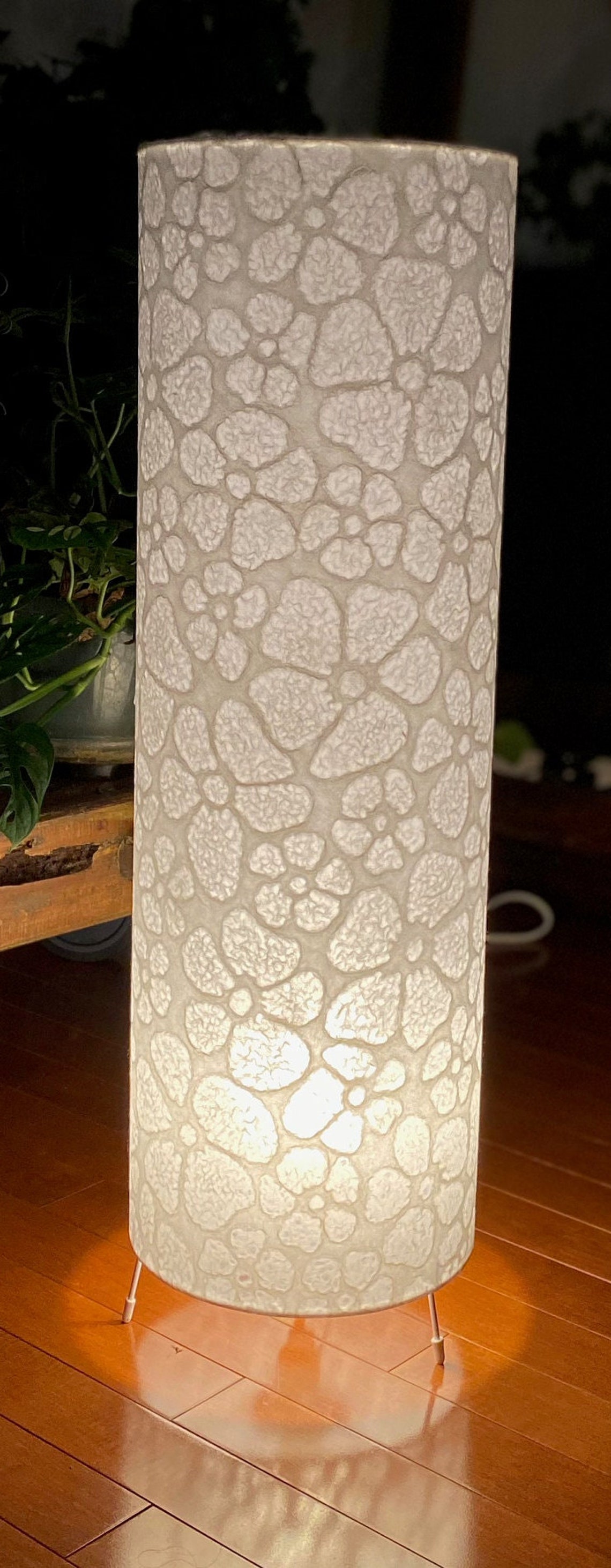 Daisies Floor Lamp Heavy Embossed WHITE Mulberry Paper 56 Cm - Etsy