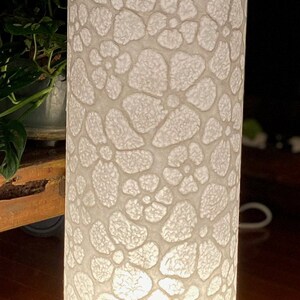 Daisies Floor Lamp, Heavy Embossed WHITE Mulberry Paper, 20x56 Cm ...