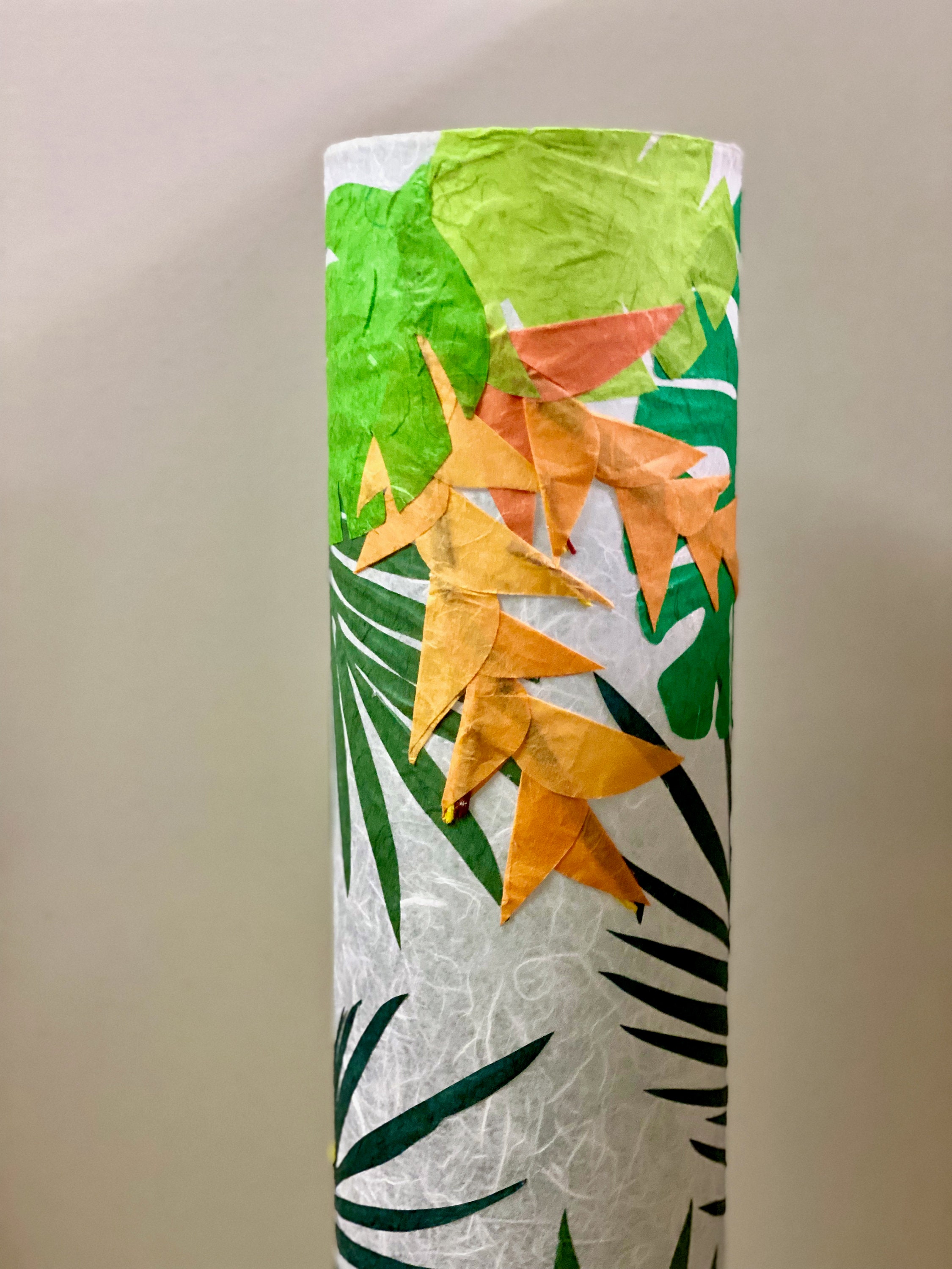 Tropical Leaves Paper Floor Lamp/lminaire, 80cm X 15cm 31.5 X 5.9 ...