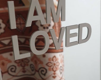 I Am Loved Mirror Decal - Etsy