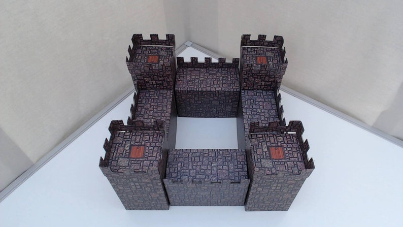 New Keep Set 4 Walls 4 Towers 4 Tower Tops I Set of Printed Doors and ...