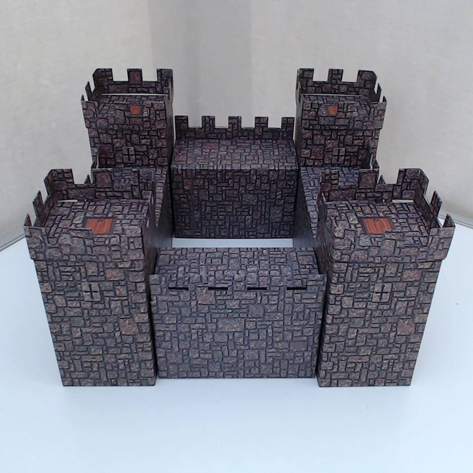 New Keep Set 4 Walls 4 Towers 4 Tower Tops I Set of Printed Doors and ...