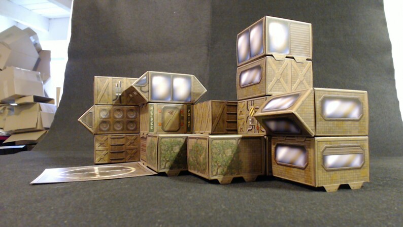 Terrain Buildings Hab Cubes 8 for Science Fiction and RPG - Etsy