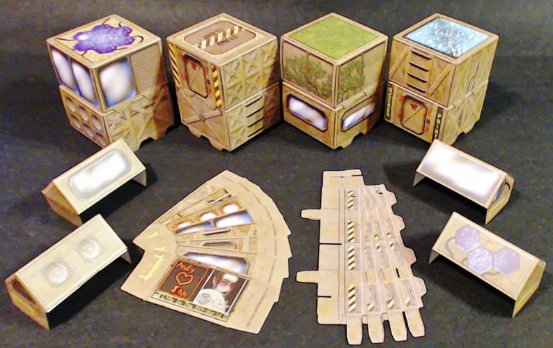 Terrain Buildings Hab Cubes 8 for Science Fiction and RPG - Etsy