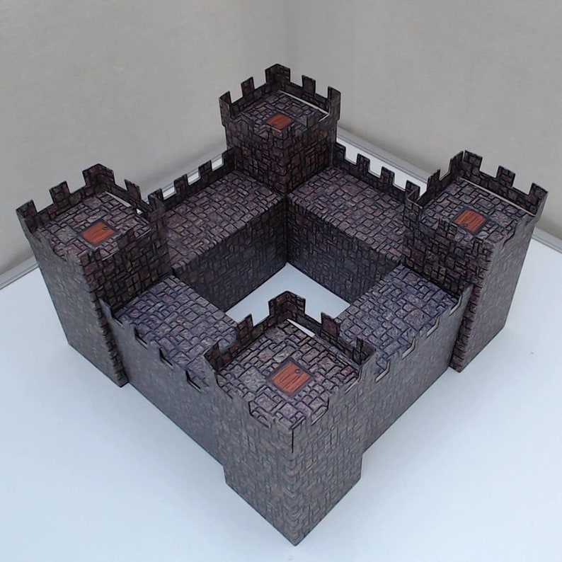 New Keep Set 4 Walls 4 Towers 4 Tower Tops I Set of Printed Doors and ...