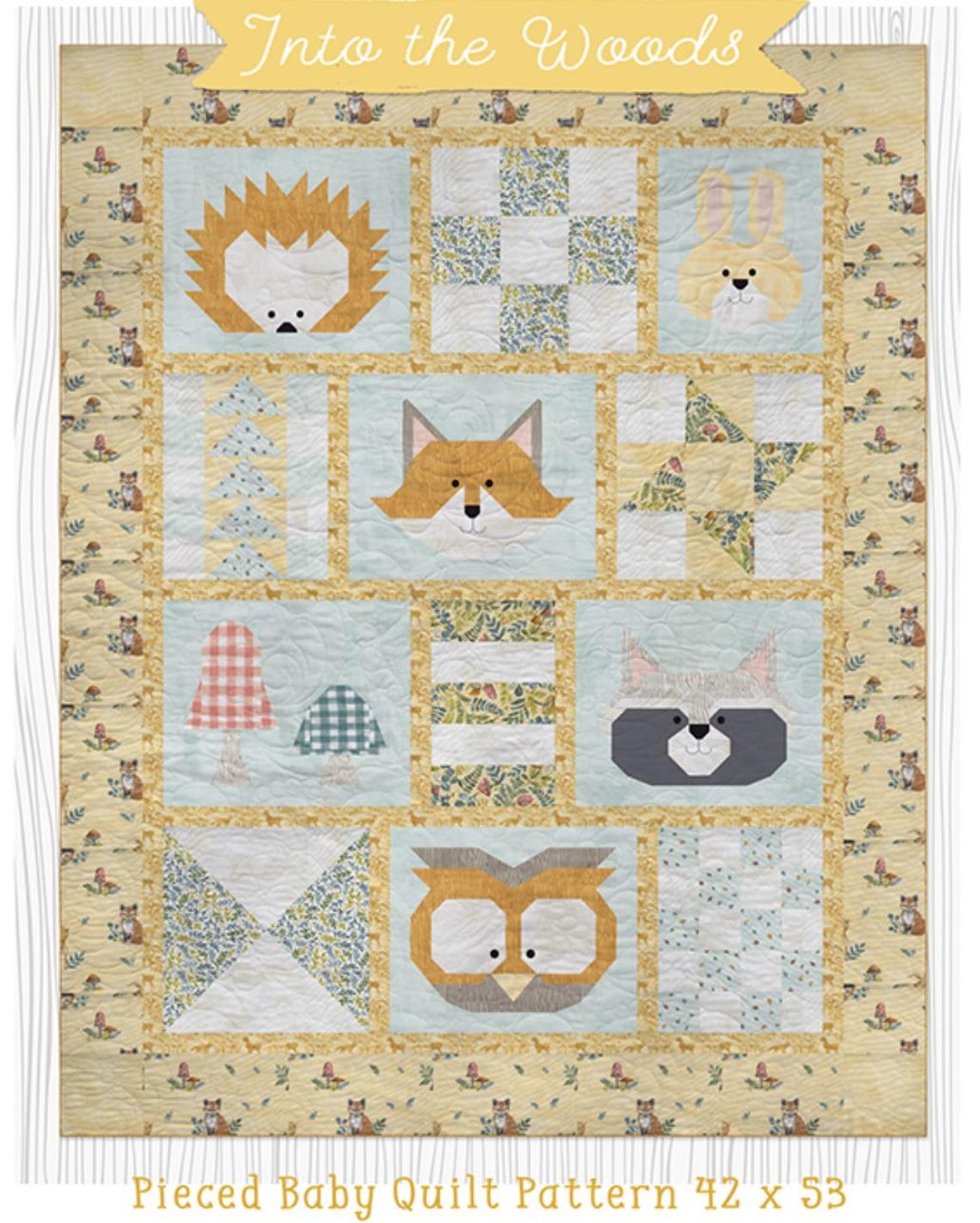 Into the Woods Pieced Baby Quilt Pattern 42x53 - Etsy