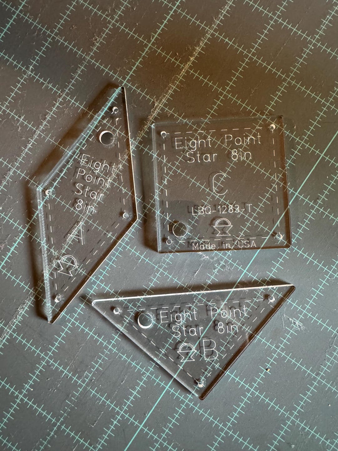 Acrylic Eight Point Star Templates - 8" by Laundry Basket Quilts - Etsy