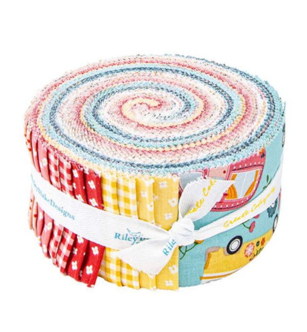 Gone Glamping Jelly Roll 2.5 Rolie Polie Riley Blake by Lori Whitlock ...