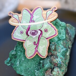 Biblically Accurate Moth Wooden Pin: Angelic Insect Art (38mm) - Etsy