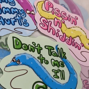 Worms on a String Stickers 90s Nostalgia Vinyl Sticker - Etsy