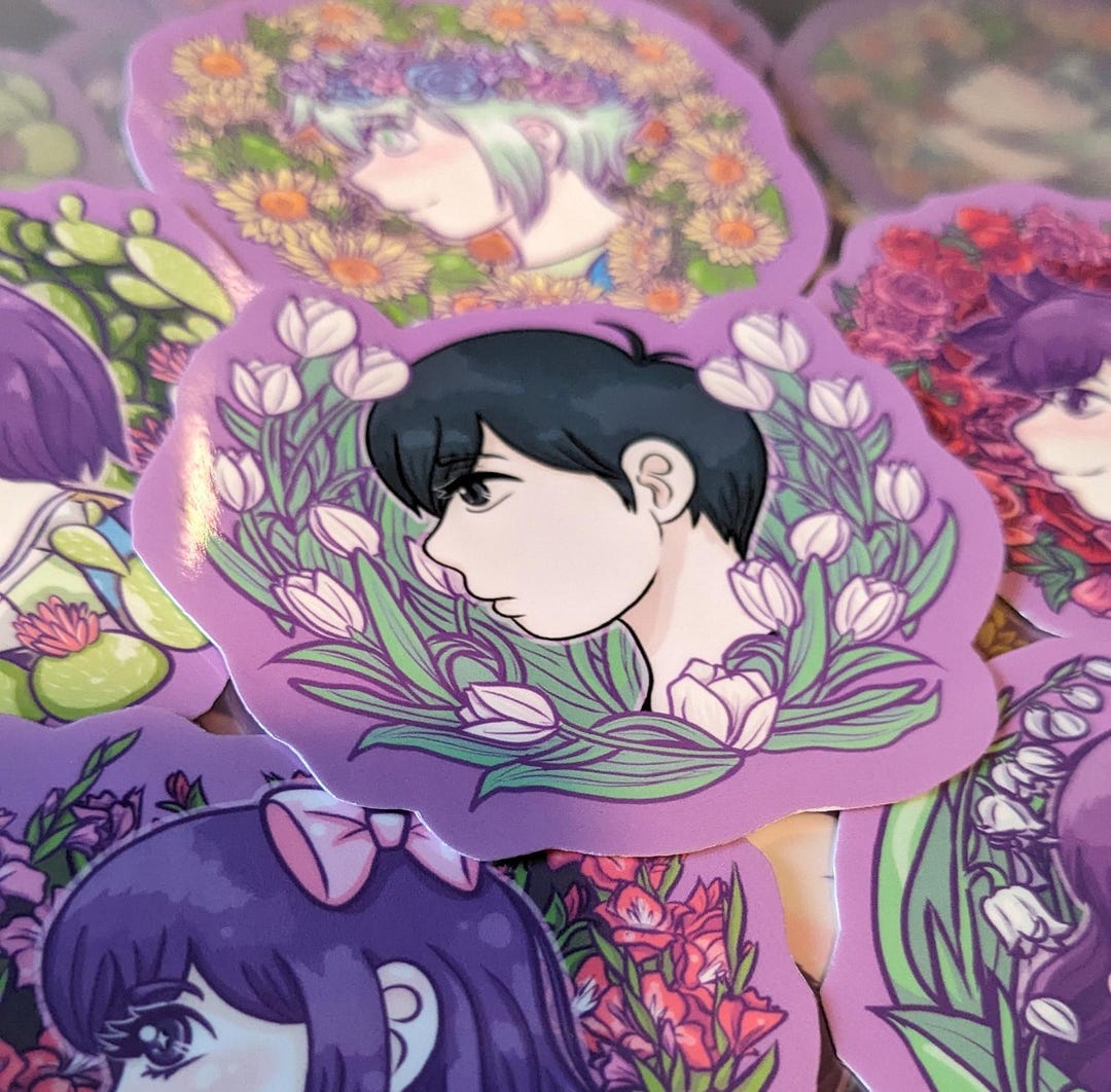 Omori Flower Vinyl Stickers - Basil - Mari - Aubrey - Hero - Kel ...