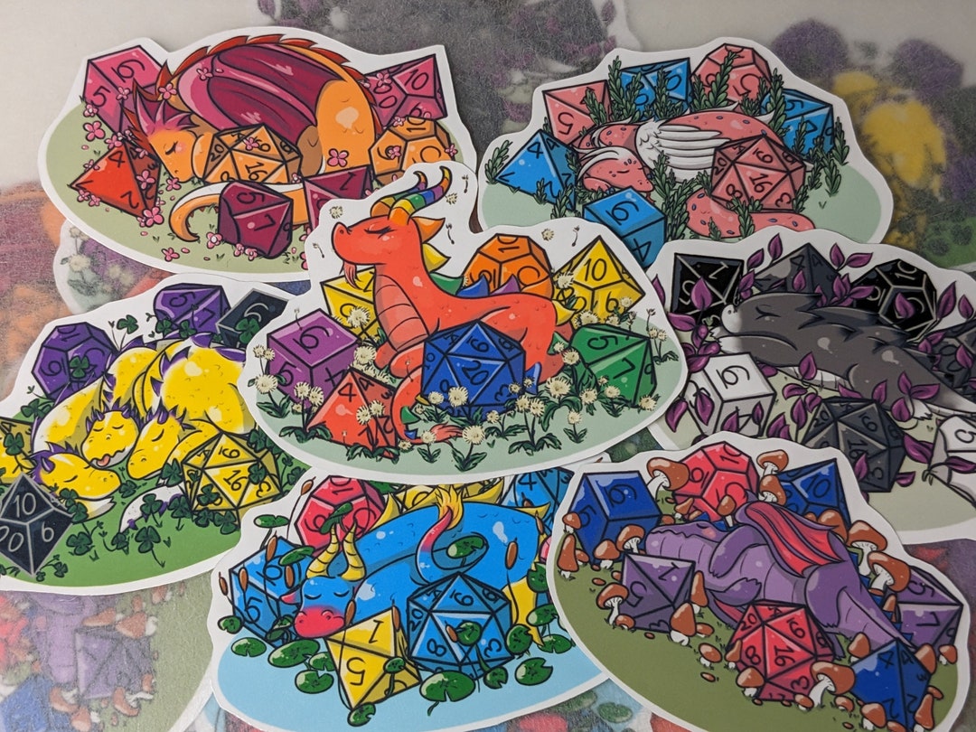 Pride Dnd Dragon Vinyl Stickers LGBTQ Dungeons and - Etsy