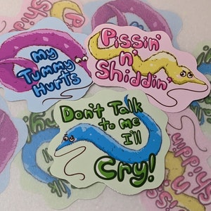 Worms on a String Stickers - 90s Nostalgia - Vinyl Sticker - Water ...