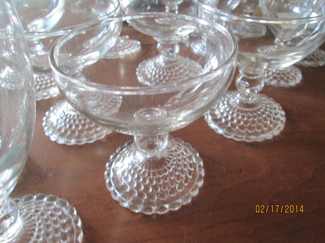 Anchor Hocking Bubble Foot Complete Set Vintage Glassware Barware - Etsy