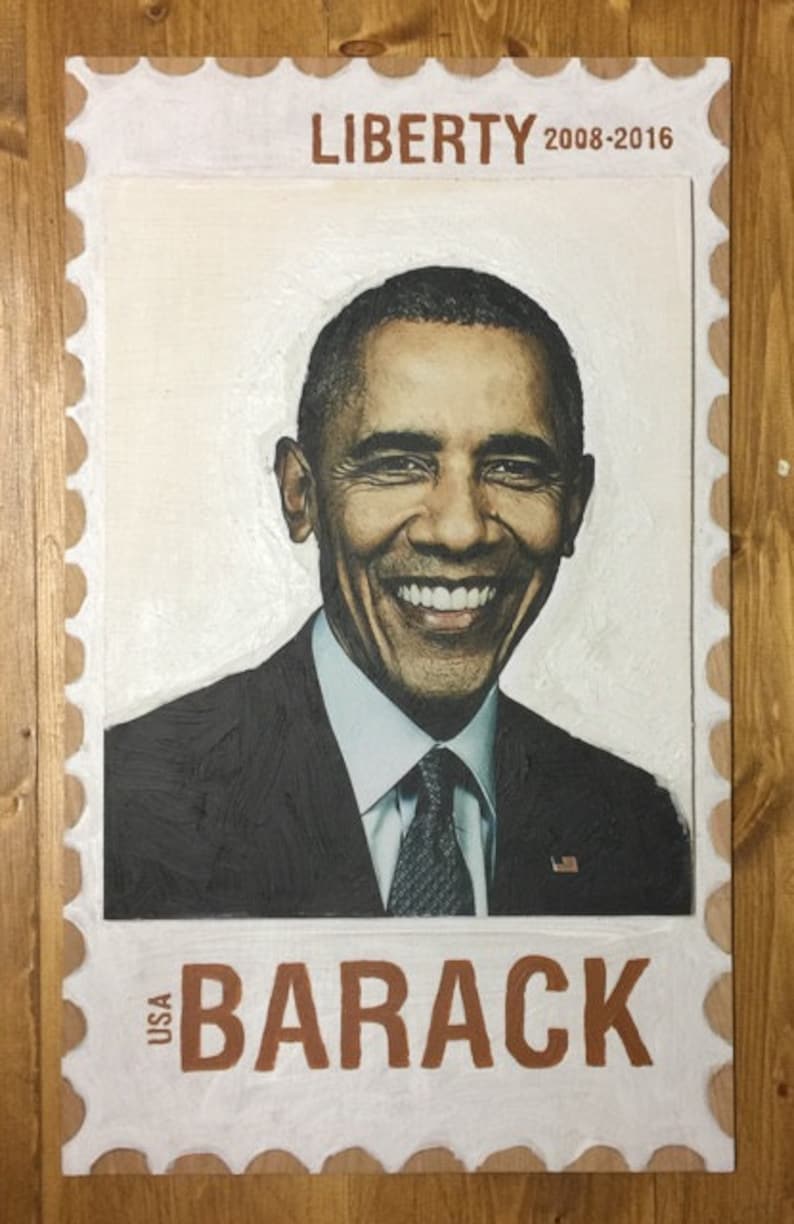 Obama Postage Stamp - Etsy