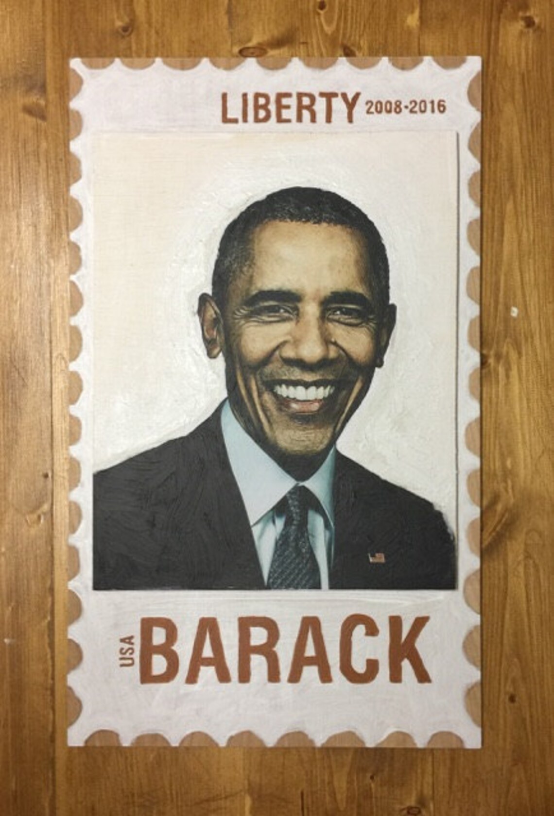 Obama Postage Stamp - Etsy