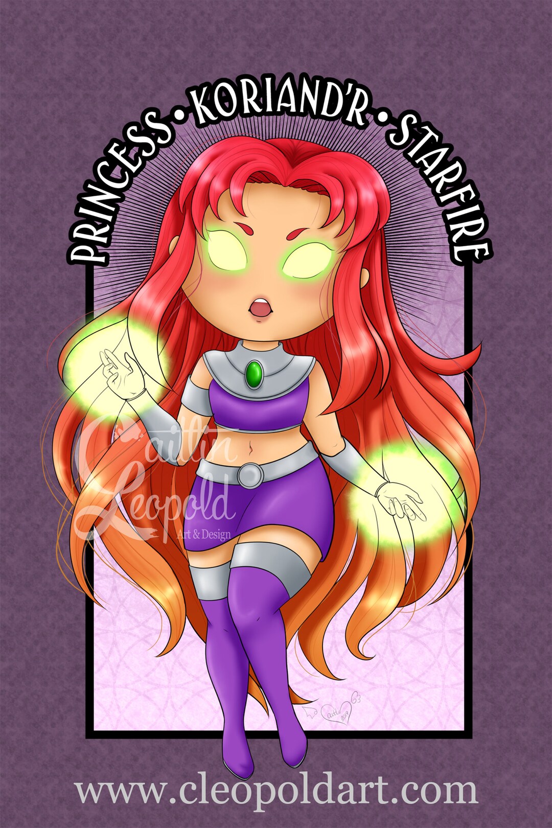 Princess Koriandr Starfire Print Etsy