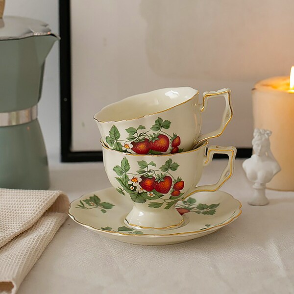 Strawberry Tea Set - Etsy