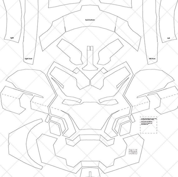 Iron Man Helmet Template A4 Size