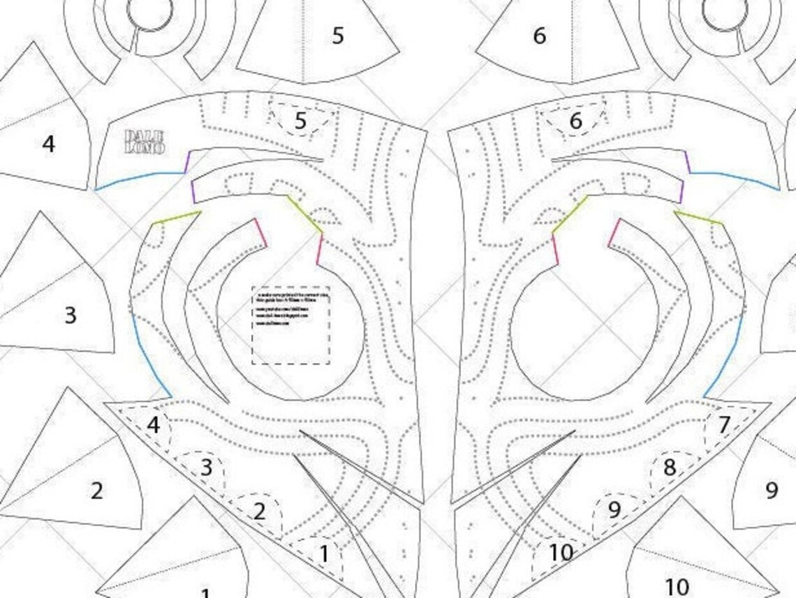 Loz Mjora Mask A4 & Letter Size Ready to Print PDF Template - Etsy