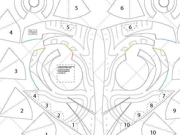 Loz Mjora Mask - A4 & Letter Size Ready to Print PDF Paper Template - Etsy