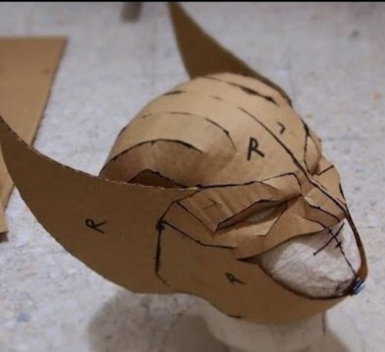 Wolverine Cosplay Mask Pattern - A4 & Letter Size PDF Paper Template ...