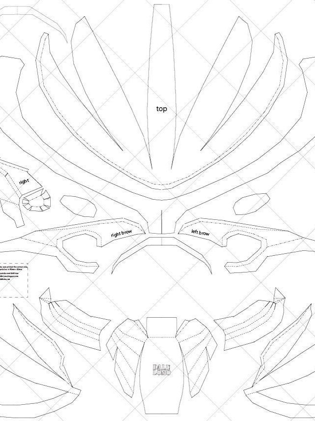 Predator Bio Mask - A4 & Letter Size Ready to Print PDF Template - Etsy