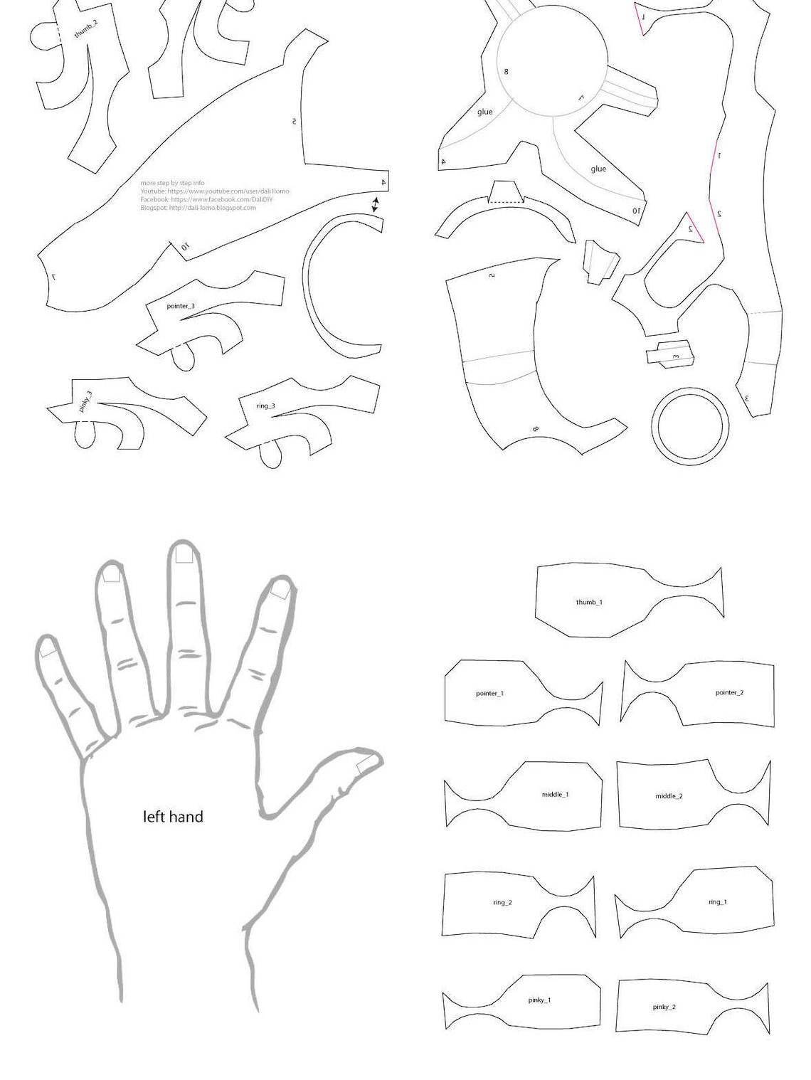 Iron Man Hands PDF Template - Etsy
