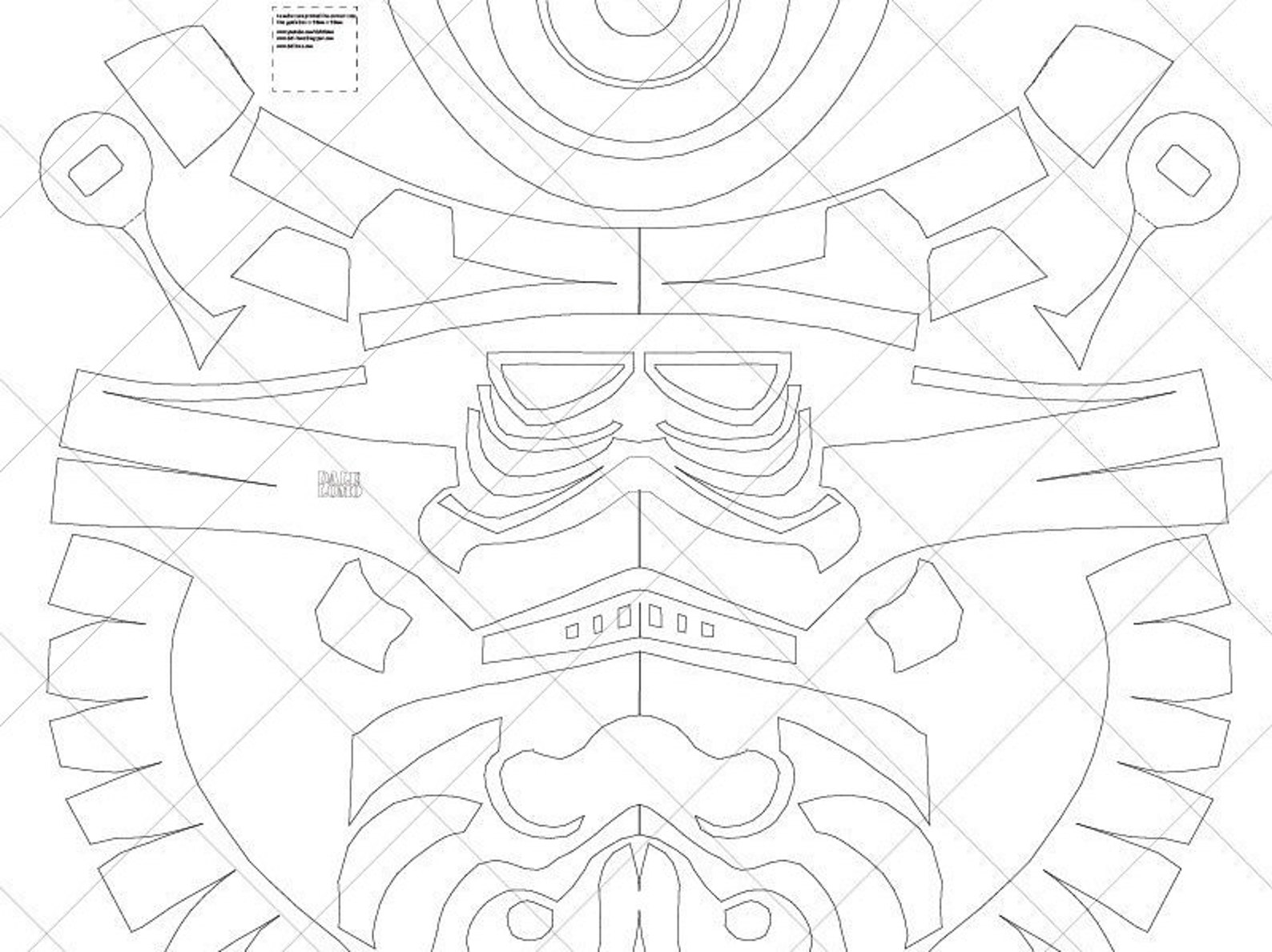 Classic Storm Trooper Helmet A4 & Letter Size PDF Template ready to ...