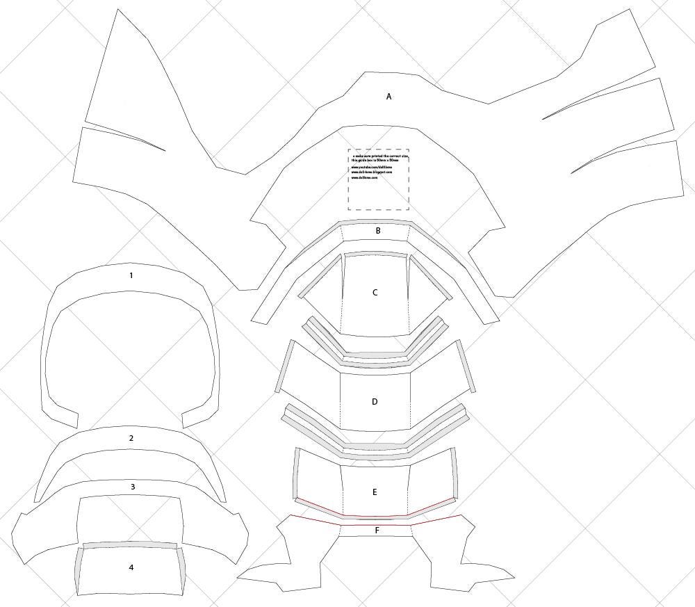Iron Man Mark 4 Bicep ONLY - A4 & Letter Size PDF Template (ready to ...