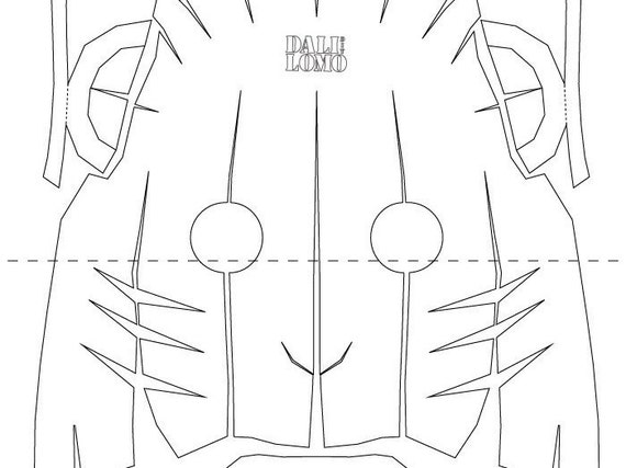 Japanese Animal Folk Mask A4 & Letter Size Ready to Print | Etsy