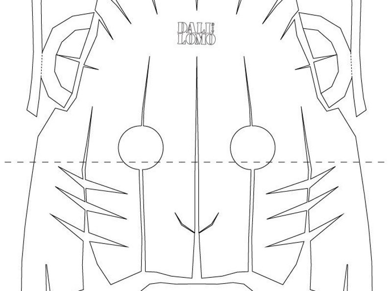 Japanese Animal Folk Mask A4 & Letter Size Ready to Print | Etsy