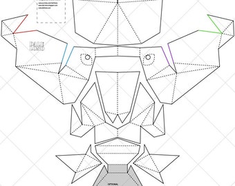 Predator Bio Mask A4 & Letter Size Ready to Print PDF Template - Etsy