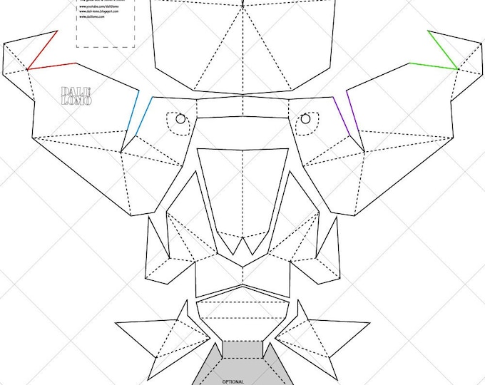 Buy Andrew Spidey Easy Faceshell Mask for Cosplay PDF Template - A4 ...
