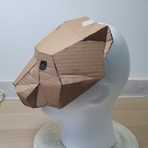 Low Poly Big Cat Mask - A4 & Letter Size Ready to Print PDF Template - Etsy