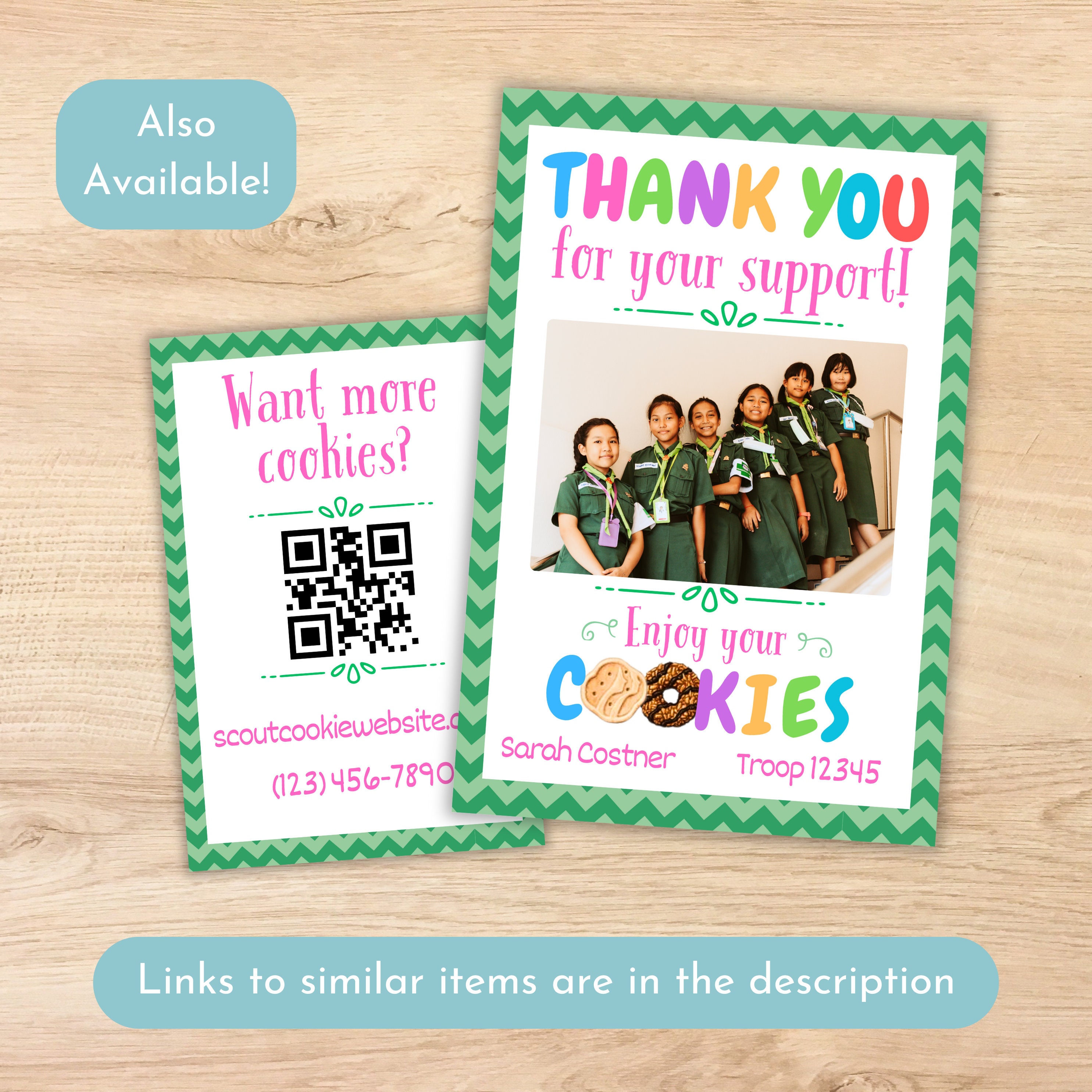 EDITABLE Girl Scout Cookie Banner Cookie Options Bunting Cookie Sales ...