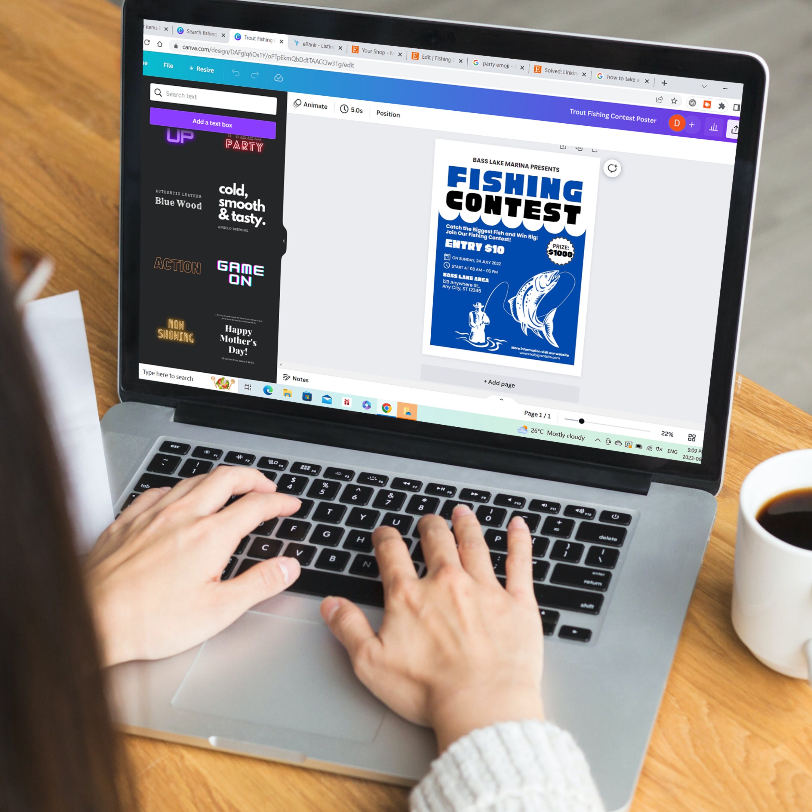 Fishing Contest Template Flyer, Poster, and Digital Flyer - Etsy