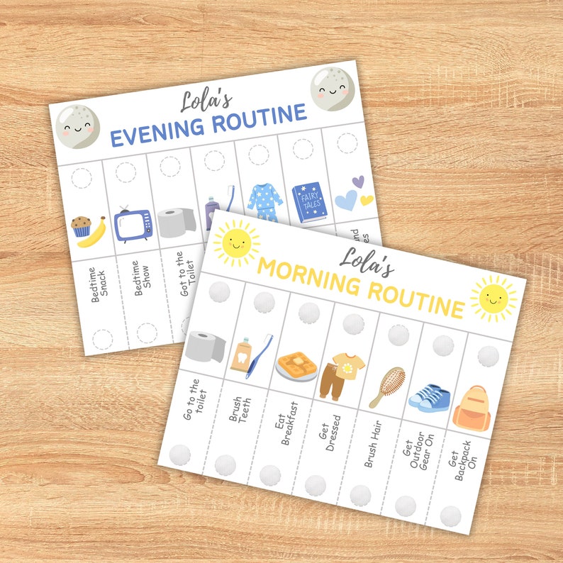 EDITABLE Morning and Evening Routine Flip Chart for Kids and Toddlers ...