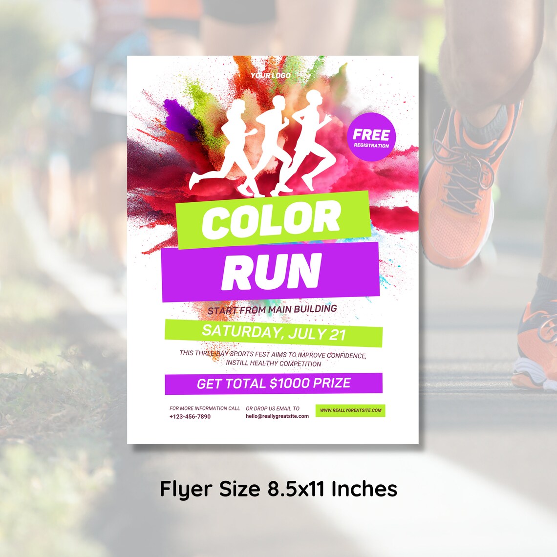EDITABLE Color Run Bundle Poster, Flyer, Digital Flyer - Etsy