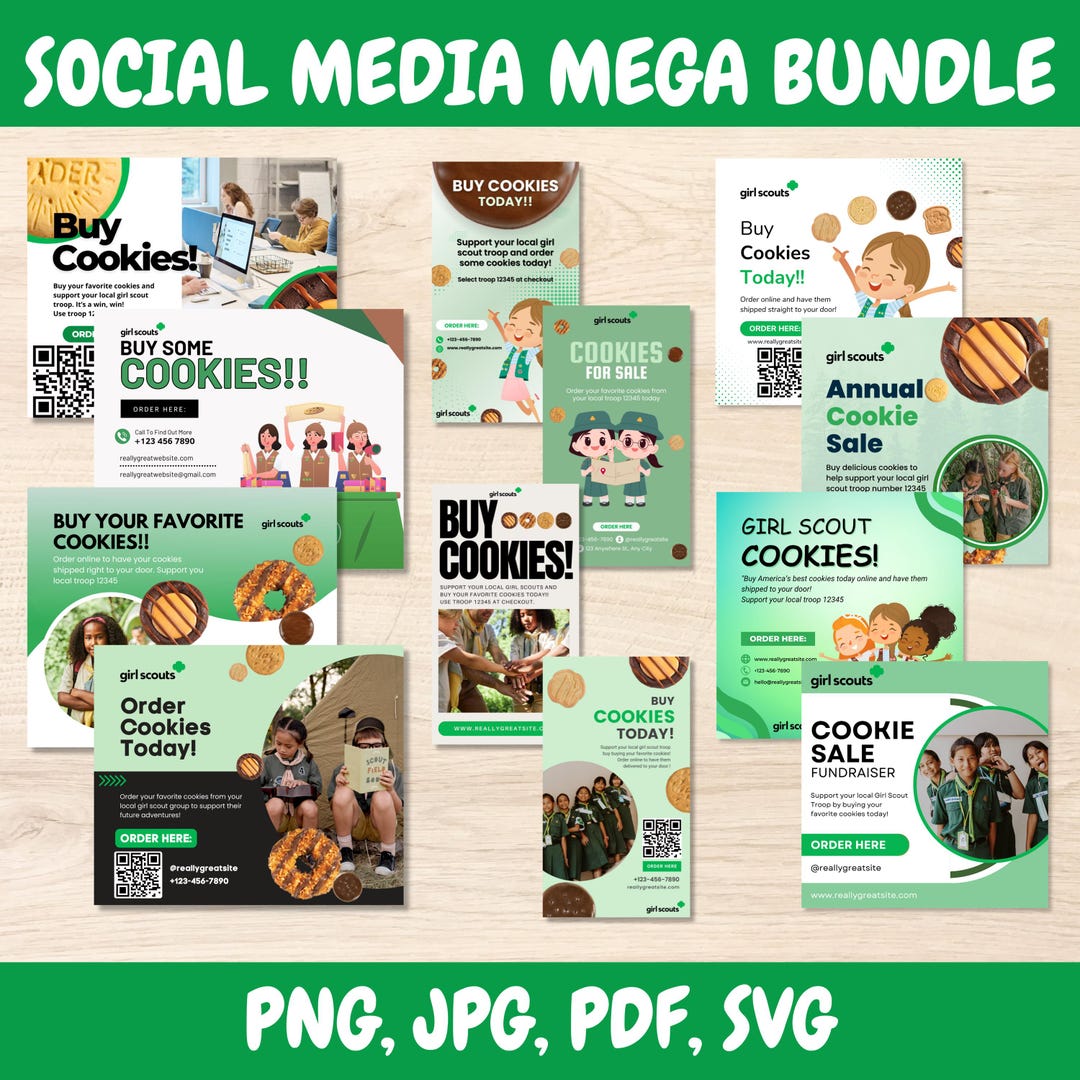 Girl Scout Cookies Social Media Marketing Bundle Facebook Post ...
