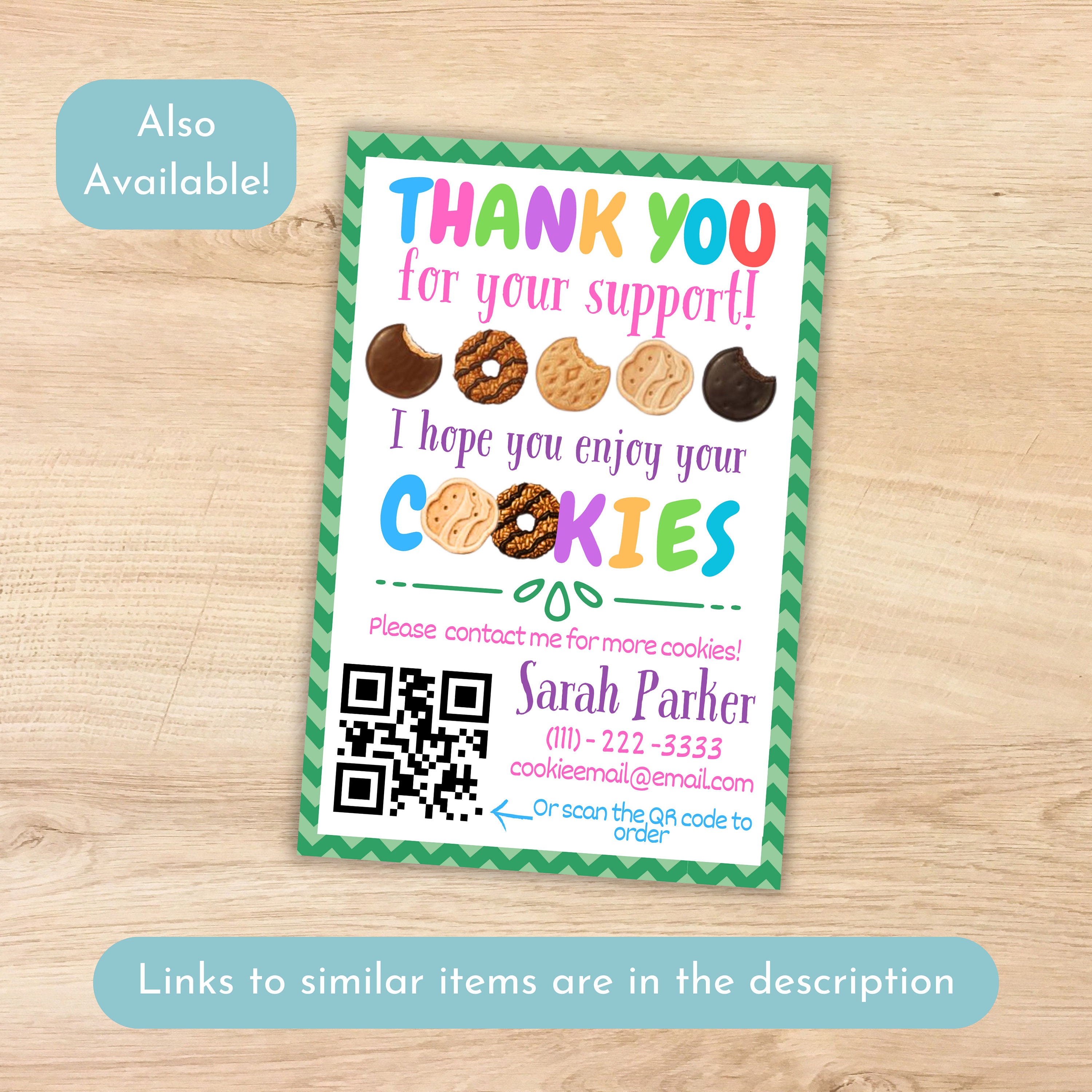 EDITABLE Girl Scout Cookie Banner Cookie Options Bunting Cookie Sales ...