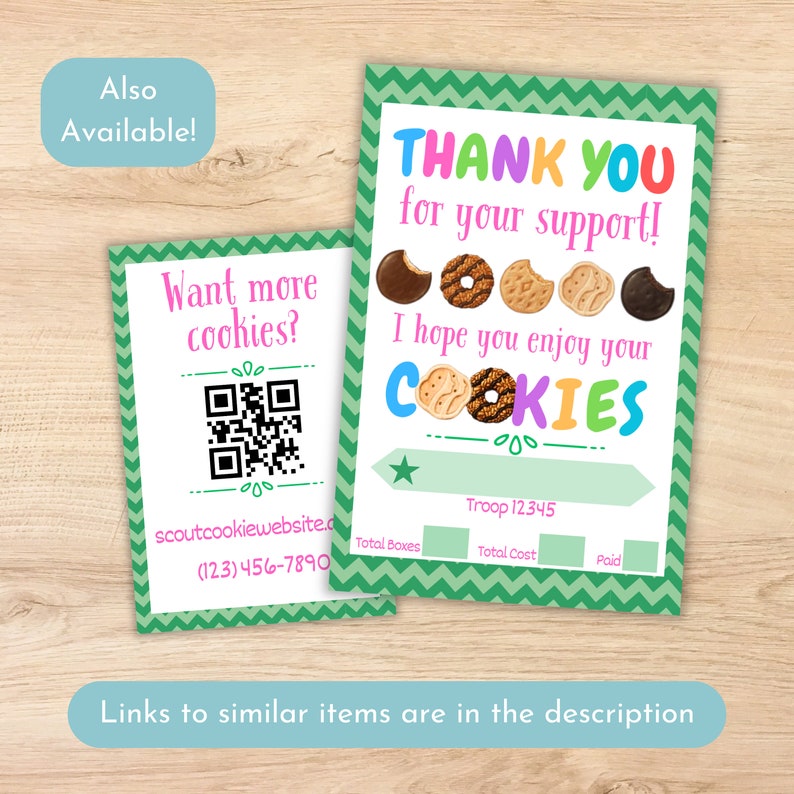 EDITABLE Girl Scout Cookie Banner Cookie Options Bunting Cookie Sales ...