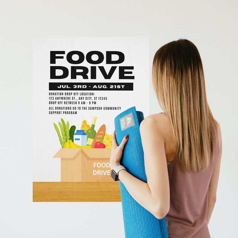 EDITABLE Food Drive Printables Includes Flyer Poster and - Etsy