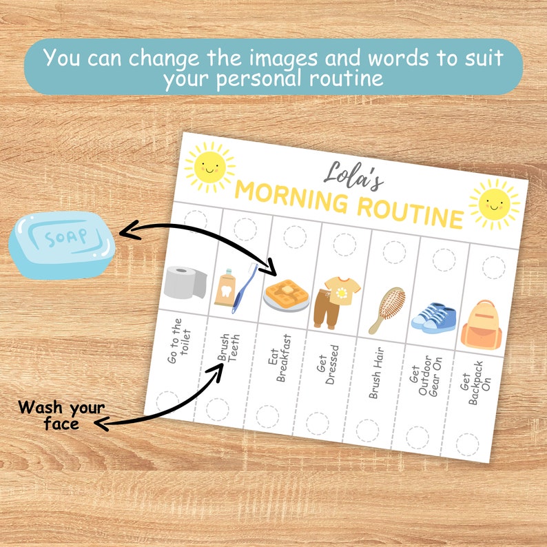 EDITABLE Morning and Evening Routine Flip Chart for Kids and Toddlers ...