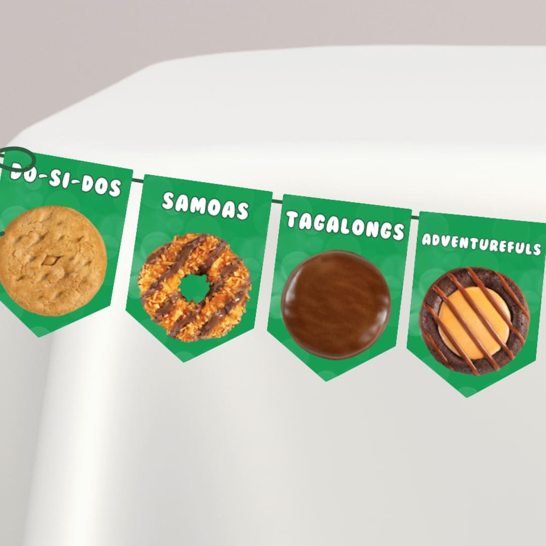 EDITABLE Girl Scout Cookie Banner | Cookie Options Bunting | Cookie ...