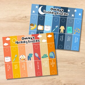 EDITABLE Morning and Evening Routine Flip Chart for Kids and Toddlers ...