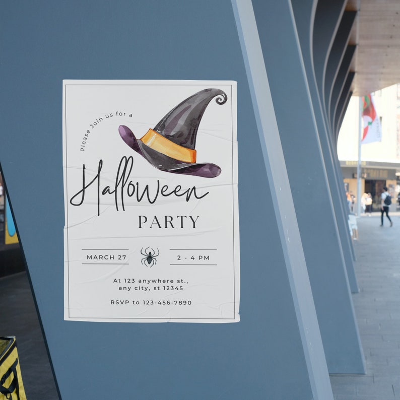 EDITABLE Halloween Party Pack Printables Includes Poster - Etsy