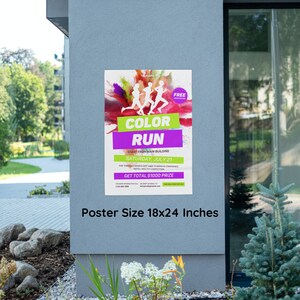 EDITABLE Color Run Bundle Poster, Flyer, Digital Flyer - Etsy