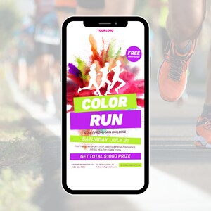 EDITABLE Color Run Bundle Poster, Flyer, Digital Flyer - Etsy