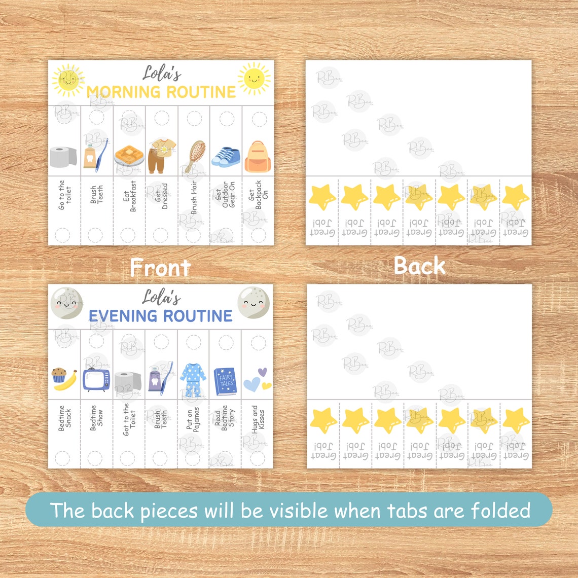 EDITABLE Morning and Evening Routine Flip Chart for Kids and Toddlers ...